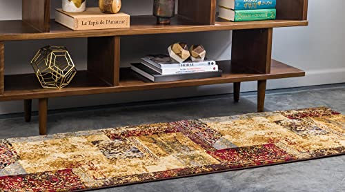 Unique Loom Barista Collection Area Rug - Arusha (2' 2" x 6' 1" Runner, Beige/ Black)