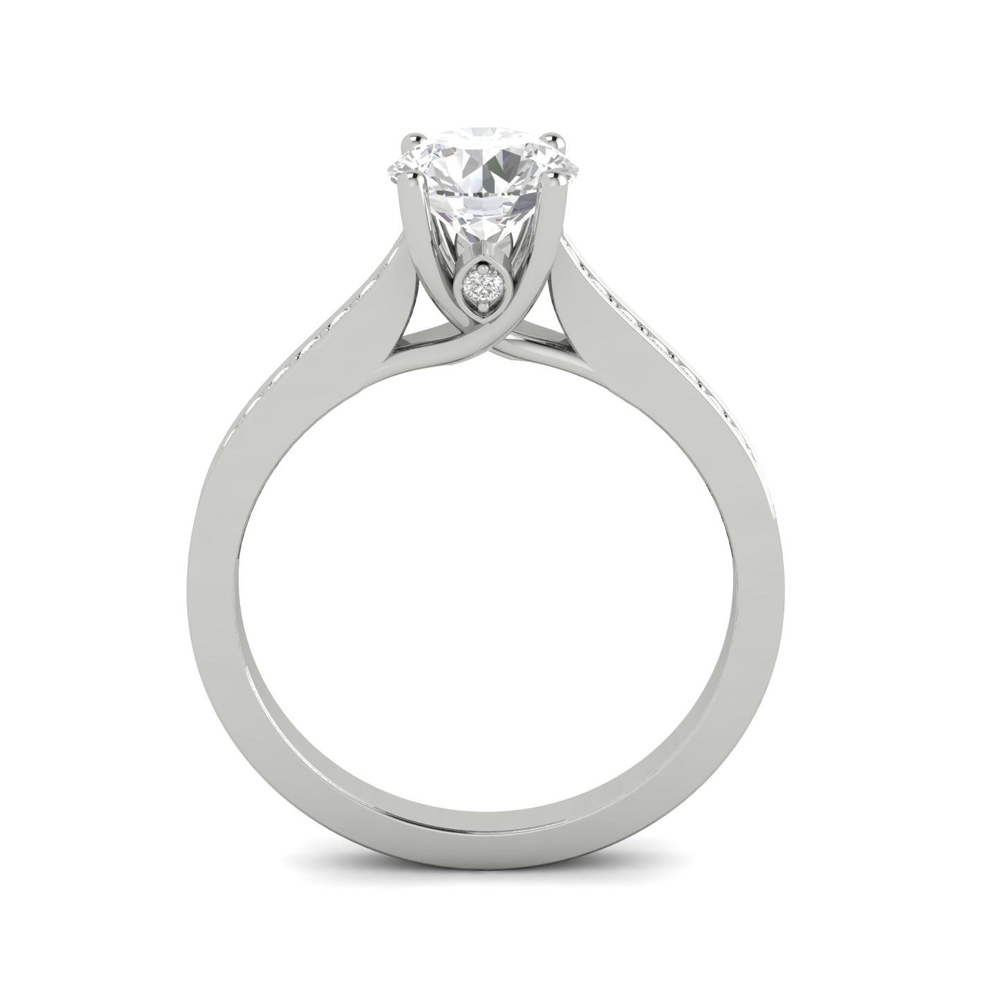 Sk Jewel,Inc 1/2ctw Diamond Engagement Ring in 10k White Gold (H-I, I2-I3, Size 5.5)