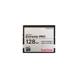 sandisk extreme pro - flash memory card - 128 gb - cfast 2.0 - silver (sdcfsp-128g-a46d)