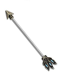 dynamique tribal arrow 316l surgical steel industrial barbell