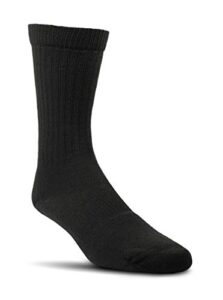 farm to feet coronado traditional lightweight boot sock (black, medium)