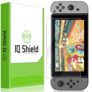 iqshield screen protector compatible with nintendo switch (console) liquidskin anti-bubble clear tpu film [video game]