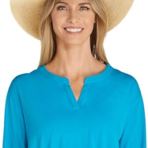 Coolibar UPF 50+ Women's Perla Packable Wide Brim Hat - Sun Protective (One Size- Natural)