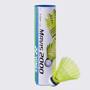 yonex mavis 2000 nylon badminton shuttlecock (yellow 10 tubes)