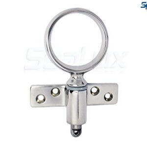 SeaLux 316 Stainless Steel I.d. 2" Round Oarlock Heavy Duty 1/2"x 2" Shaft for Boat/Kayak (Pair)