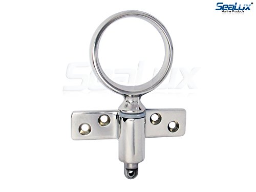 SeaLux 316 Stainless Steel I.d. 2" Round Oarlock Heavy Duty 1/2"x 2" Shaft for Boat/Kayak (Pair)