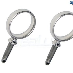 SeaLux 316 Stainless Steel I.d. 2" Round Oarlock Heavy Duty 1/2"x 2" Shaft for Boat/Kayak (Pair)