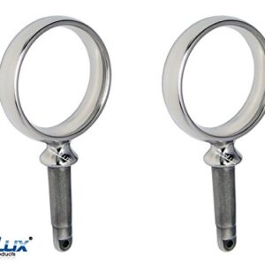 SeaLux 316 Stainless Steel I.d. 2" Round Oarlock Heavy Duty 1/2"x 2" Shaft for Boat/Kayak (Pair)