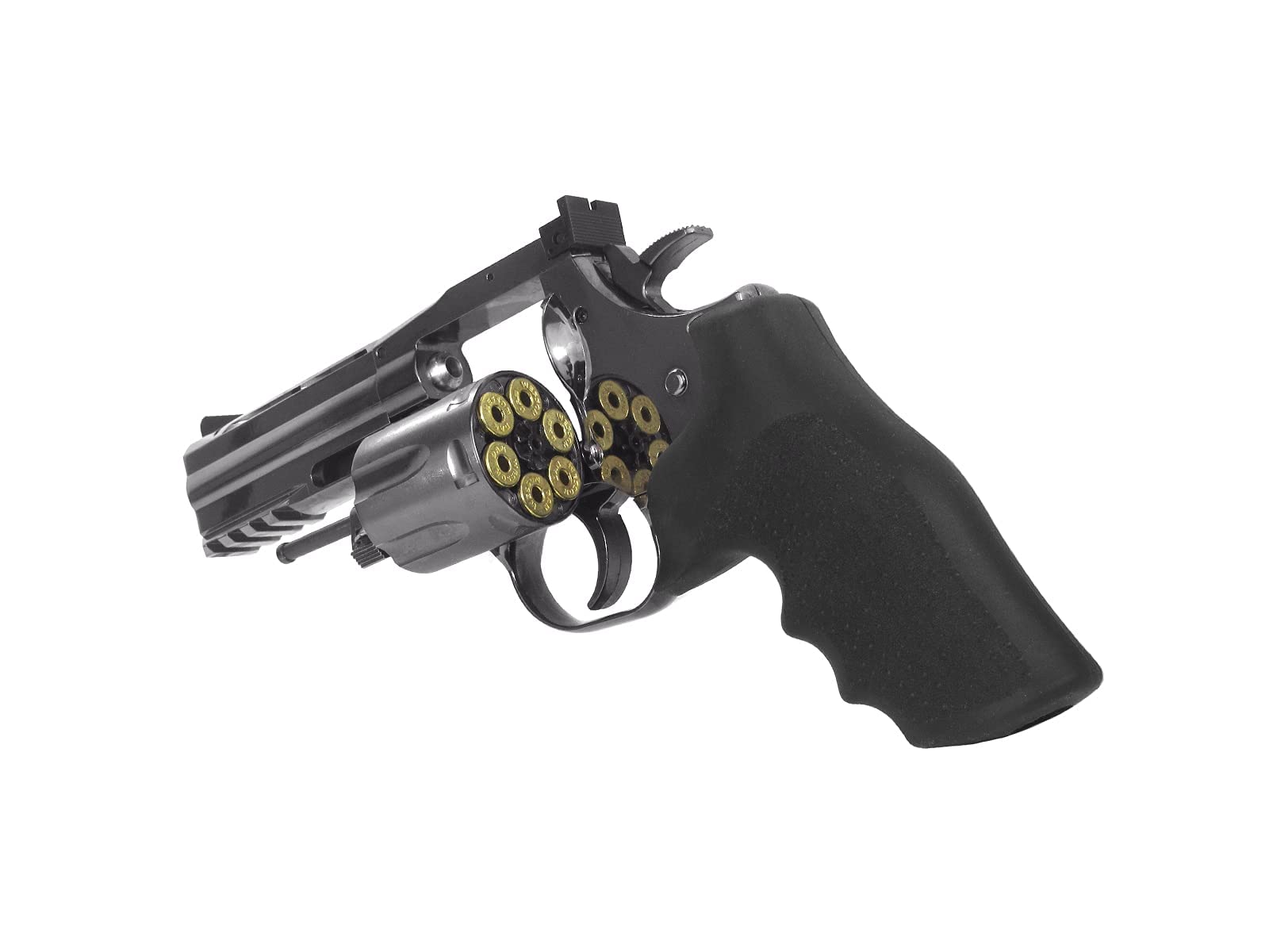 ASG Dan Wesson 715 Revolver 4" 0.177/4.5mm Caliber BB Gun, Steel Grey