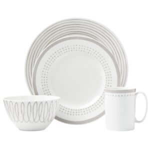 kate spade new york charlotte street east grey 4pc place setting, white