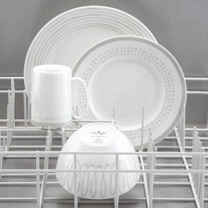 Kate Spade New York Charlotte Street East Grey 4pc Place Setting, White