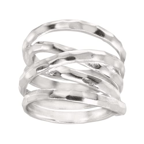 Silpada 'Wrapped Up' Overlapping Textured Band Ring in Sterling Silver, Size 8, Size 8