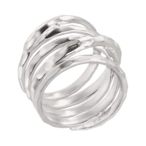 Silpada 'Wrapped Up' Overlapping Textured Band Ring in Sterling Silver, Size 8, Size 8