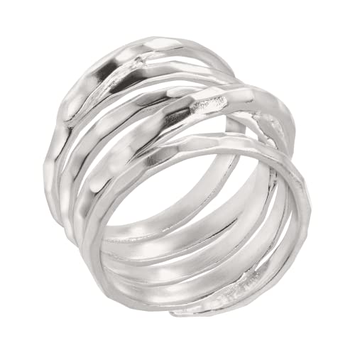 Silpada 'Wrapped Up' Overlapping Textured Band Ring in Sterling Silver, Size 8, Size 8