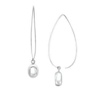 silpada 'wire drop' earrings in rhodium-plated sterling silver