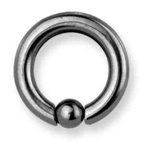 body jewelry solid titanium captive 6g (4.1mm) 5/8 (15mm) dia w 6mm captive ball unc bcttt6-60-6-uc