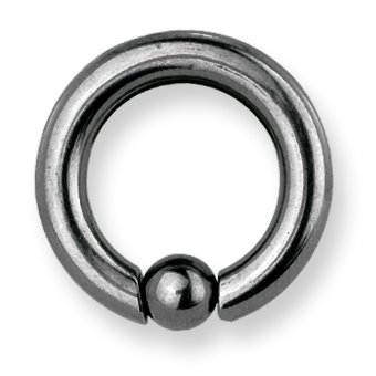 body jewelry Solid Titanium Captive 6G (4.1mm) 5/8 (15mm) Dia w 6mm Captive Ball UNC BCTTT6-60-6-UC