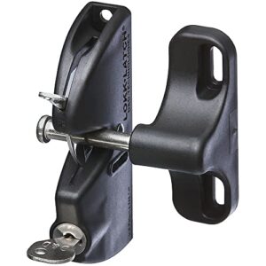 national hardware v6201 ltch blk n346-201 4-9/16" lokklatch automatic keyed gate lock latch in black