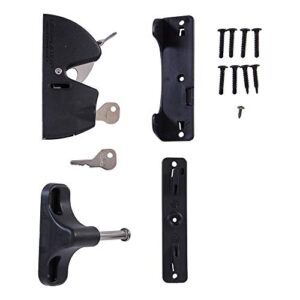 National Hardware V6201 LTCH BLK N346-201 4-9/16" LokkLatch Automatic Keyed Gate Lock Latch in Black