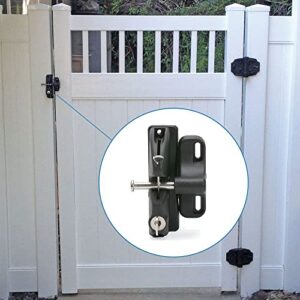 National Hardware V6201 LTCH BLK N346-201 4-9/16" LokkLatch Automatic Keyed Gate Lock Latch in Black