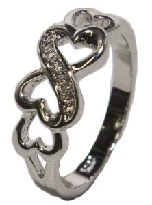 rs covenant women's rhodium plated dress ring interlocking hearts with cz 022 (9)