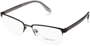 versace ve1241 eyeglass frames 1261-54 - matte black ve1241-1261-54