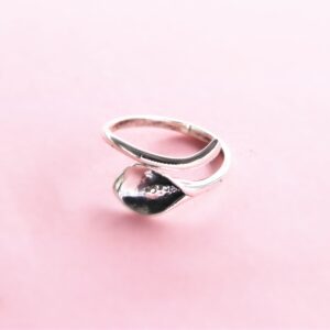 Helen de Lete Vintage 3D Calla Flower 925 Sterling Silver Ring For Women