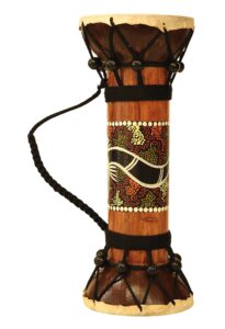 g6 collection 11.5" exotic wooden hand carved double sided drum djembe home decor gift wood decoration handcrafted accent decorative drum djembe