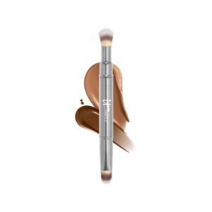 it cosmetics heavenly luxe dual airbrush concealer brush #2 - dual-ended, 2-in-1 brush for liquid & cream concealer - buff away imperfections - with award-winning luxe hair