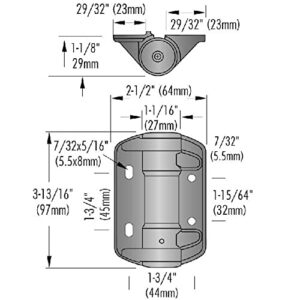 National Hardware N346-206 Truclose Narrow Spring Hinges Black Polymer 2 Pack, 3-13/16"x2-1/2"