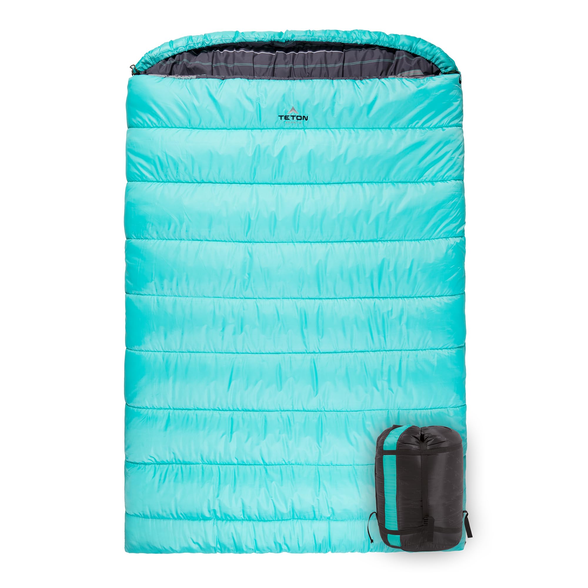 TETON Mammoth, 0 Degree Sleeping Bag, Double Sleeping Bag, A Warm Bag the Whole Family can Enjoy. Great Sleeping Bag for Camping, Hunting and Base Camp. Compression Sack Included