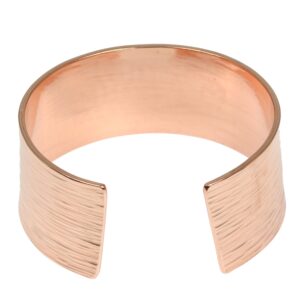 John S. Brana 1 Inch Wide Bark Copper Cuff Bracelet Handmade Jewelry - 100% Solid Uncoated Copper (8)