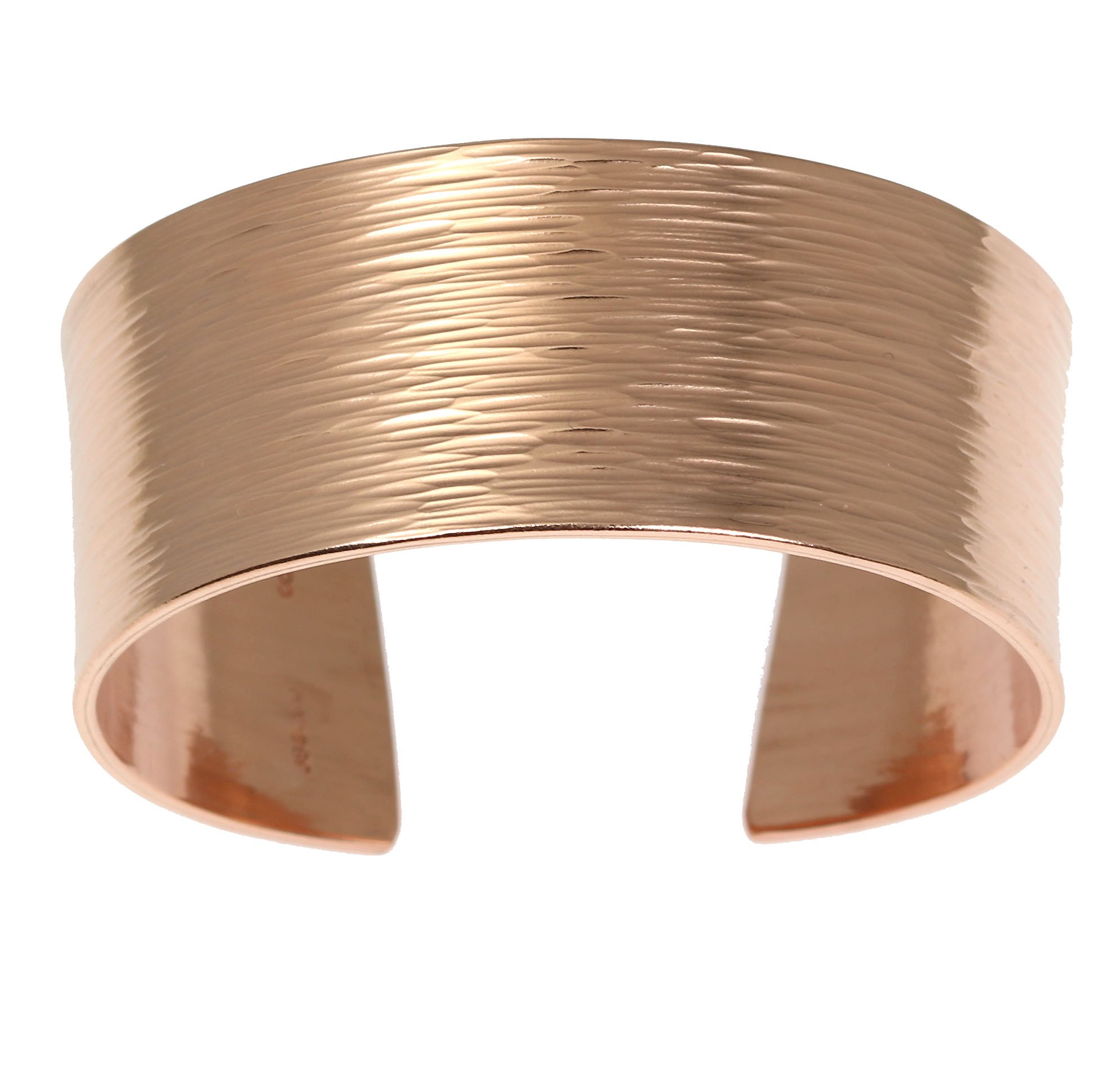 John S. Brana 1 Inch Wide Bark Copper Cuff Bracelet Handmade Jewelry - 100% Solid Uncoated Copper (8)