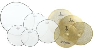 zildjian quiet pack low volume accessory package - l80 cymbals remo silentstroke heads