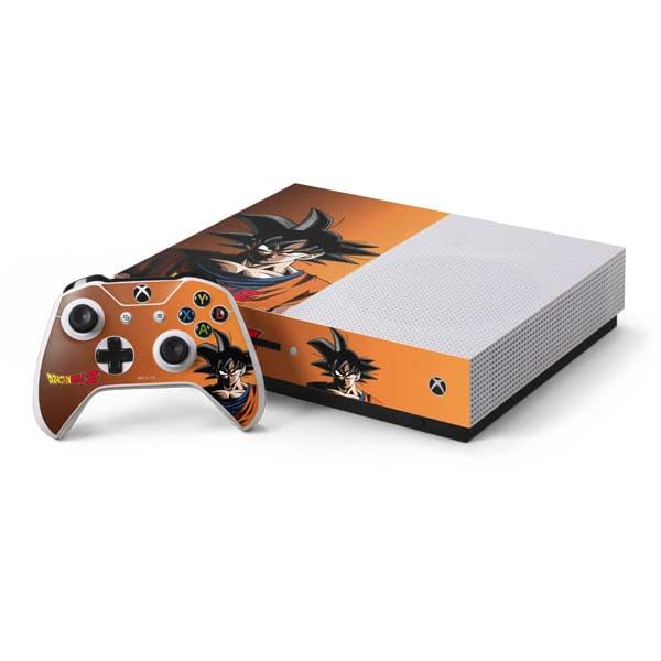 Skinit Decal Gaming skin compatible with Xbox One S Console and Controller Bundle - Officially Licensed Dragon Ball Z Goku Portrait Design