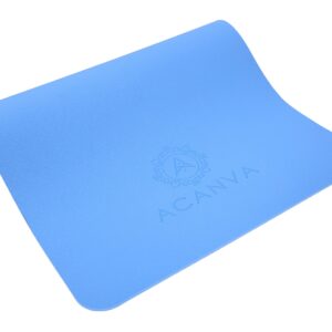 Acanva TPE Non-Slip Yoga Mat with Carrying Bag and Strap, Blue