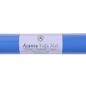 Acanva TPE Non-Slip Yoga Mat with Carrying Bag and Strap, Blue