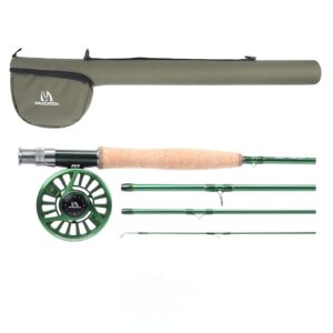 maxcatch premier fly fishing rod with avid fly reel (includes rod case) 3/4,5/6,7/8wt (model03, 8'6'' 4wt rod+3/4wt reel)