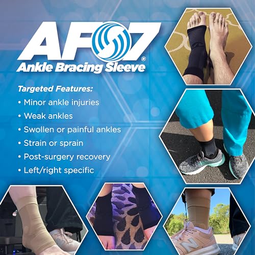 OrthoSleeve Compression Ankle Brace for ankle sprains, achilles tendonitis, ankle wrap, ankle support, instability, inversion sprains and general ankle pain