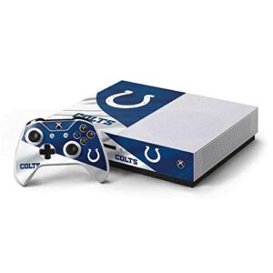 skinit decal gaming skin compatible with xbox one s console and controller bundle - officially licensed nfl indianapolis colts design