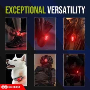 BLITZU Runners Lights for Night Safety Dog Walking Light Lights for Walking at Night Safety Lights Walking Night Red Strobe Light Dog Leash Light Walking Light Led Running Lights Dog Safety Light Red