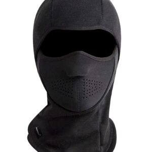 ZERDOCEAN Winter Windproof Fleece Full Face Motorcycle Ski Mask Balaclava Black