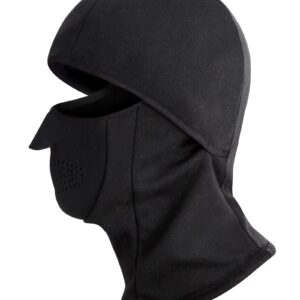 ZERDOCEAN Winter Windproof Fleece Full Face Motorcycle Ski Mask Balaclava Black