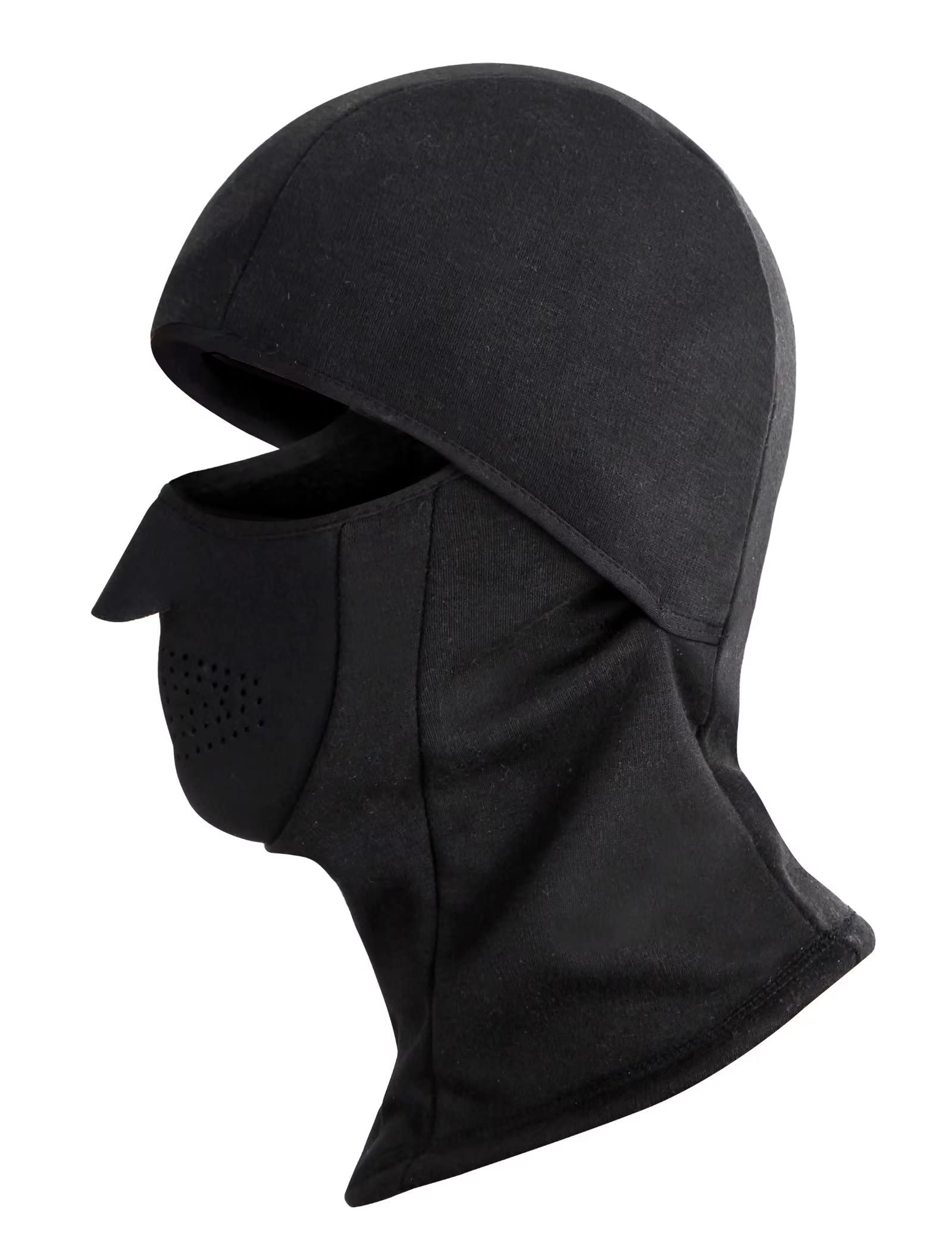 ZERDOCEAN Winter Windproof Fleece Full Face Motorcycle Ski Mask Balaclava Black