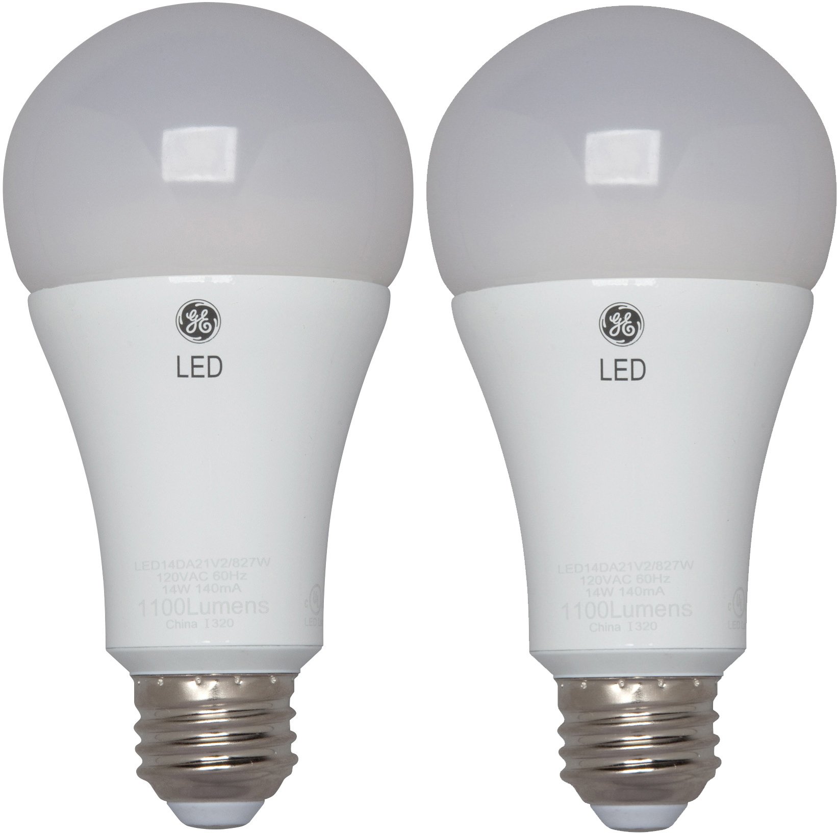 GE 65941 LED A19 Light Bulb with Medium Base, 15-Watt, Soft White, 2-Pack, 2 Count (Pack of 1)