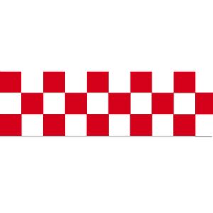 INCOM Manufacturing: 1 inch Square Pattern PVC Checkerboard Racing Laminated Safety Tape, 3 inch x 54 ft., Red and White – Indoor and Outdoor