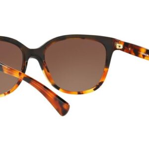 Coach HC8132 Sunglasses, Black Tortoise Gradient/Brown Gradient Polarized, 57 mm