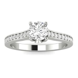 sk jewel,inc 1/2ctw diamond engagement ring in 10k white gold (h-i, i2-i3, size 7.5)