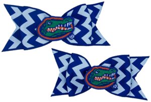 ncaa florida gators chevron bow pair