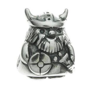 artcharm viking warrior charm - 925 sterling silver - fits diy european bracelet